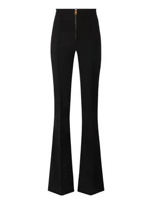 Elisabetta Franchi Zip-front Wide Leg Trousers - Black