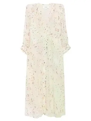 Ba&sh Karla Printed Midi Dress - Neutrals