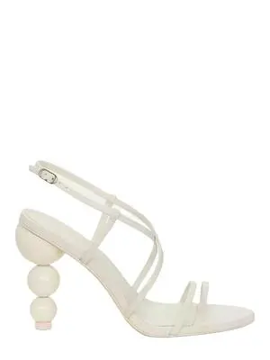 Cult Gaia 95mm Robyn Sphere-heel Crisscross Heeled Sandals - White
