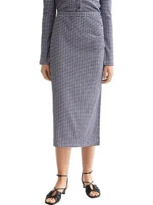 Scotch & Soda Gingham Midi Skirt - Sky Captain/languid Lavender