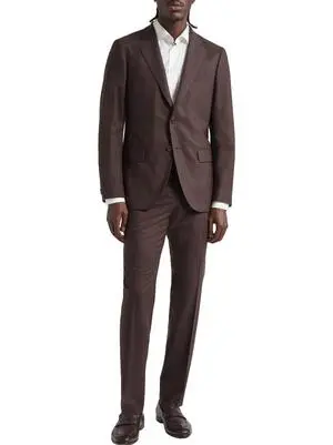 Boglioli B-line Virgin Wool Suit - Brown
