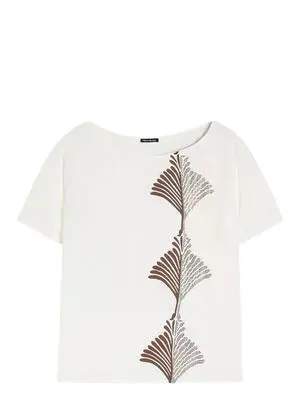 PENNYBLACK Embellished-leaf T-shirt - White