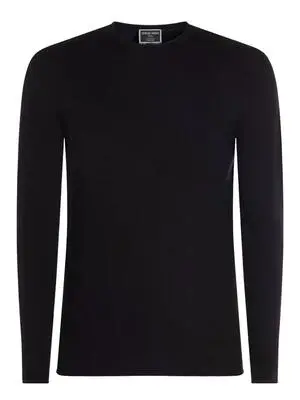 Giorgio Armani Icon Cashmere Long-sleeve Sweater - Blue