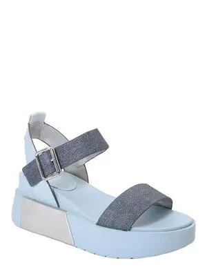 NINETY UNION Sport Wedge Sandal - Blue Denim