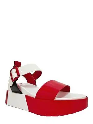 NINETY UNION Sport Wedge Sandal - Red Multi
