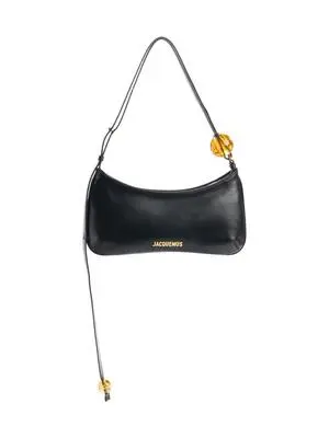 Jacquemus Le Bisou Perle Leather Shoulder Bag Black 990