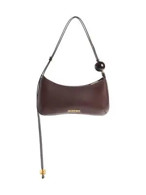 Jacquemus Le Bisou Perle Leather Shoulder Bag - Medium Brown 855