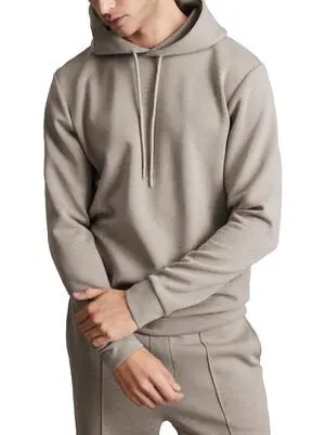 REISS Fabien Double-knit Hoodie - Taupe