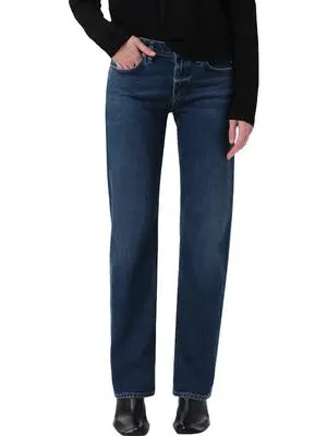 AGOLDE Low Rise Slim Fit Straight-leg Jeans - Slick