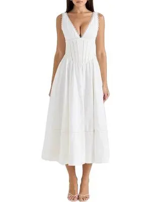 House Of Cb Samia Maxi Sundress - White