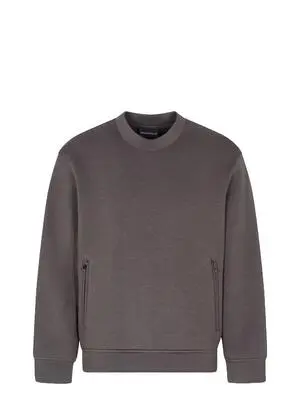 Emporio Armani Travel Essentials Double Jersey Sweatshirt - Natural