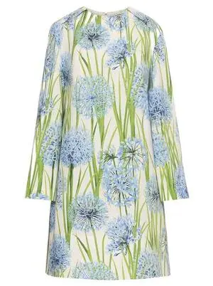 Oscar De La Renta Allium Cotton Poplin Shift Dress - Floral