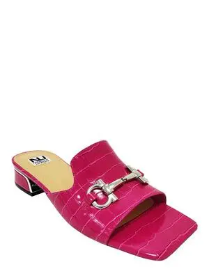 NINETY UNION Square Toe Slides Fuchsia