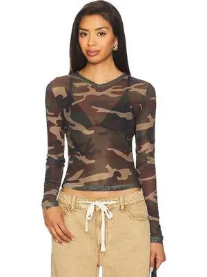 Lioness The Boulevard Mesh Top - Camo