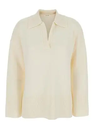 P.A.R.O.S.H Wool And Cashmere Sweater With Polo Collar