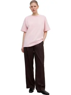 HOUSE OF DAGMAR Oversized Cotton Tee - Dusty Pink