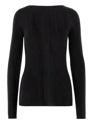 Rick Owens Ribbed Open-back Top - Black