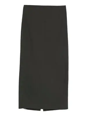 ST. AGNI Low-waist Column Maxi Skirt - Green
