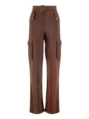 Versace Belted Cargo Trousers - Brown