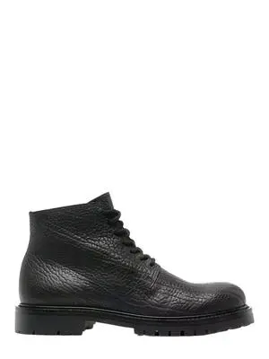 Officine Creative Grained Leather Ankle Boots - Black
