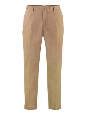 THE (ALPHABET) Pleated Welt-pockets Trousers - Brown