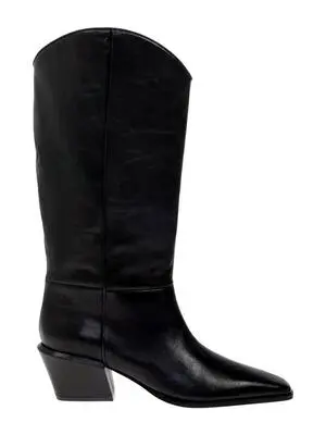 Paris Texas 50mm Bettina Leather Pointed-toe Boots - Black