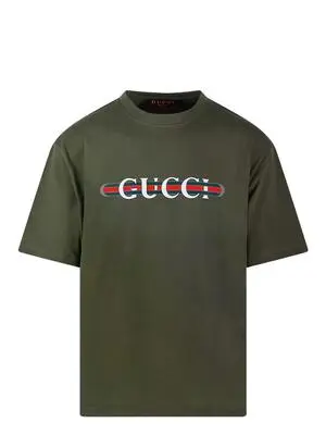 Gucci Logo-plaque T-shirt - Green