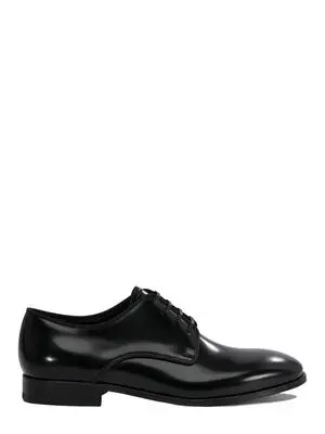 FABI Leather Derby Shoes - Black