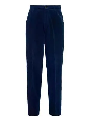 Brunello Cucinelli Pleated Corduroy Trousers - Blue