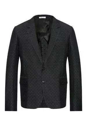 Alexander McQueen Skull-print Two-button Blazer - Black
