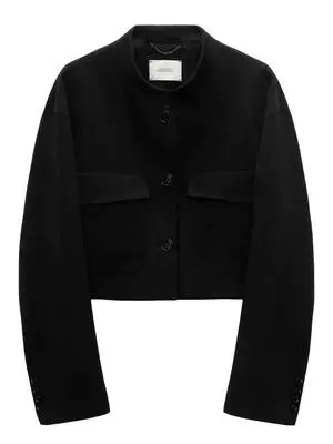 Dorothee Schumacher Pocketed Cropped Jacket - Black