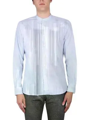 ASPESI Mandarin-collar Striped Shirt