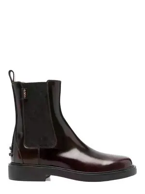 TOD'S Leather Chelsea Boots - Red