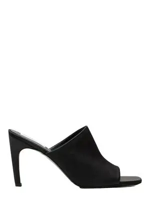 TOTEME 85mm Satin Mules - Black