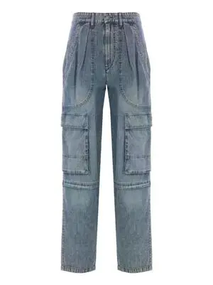 MARANT ETOILE Pleat-pocket Cargo Jeans - Blue