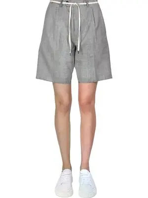 Aspesi Check-pattern Pleated Shorts - Green