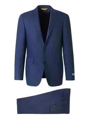 Canali Two-button Flap-pocket Suit - Blue