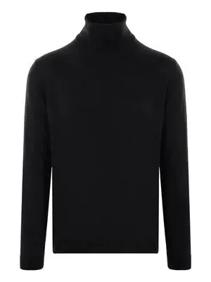 ROBERTO COLLINA Turtleneck Merino Wool Sweater - Black