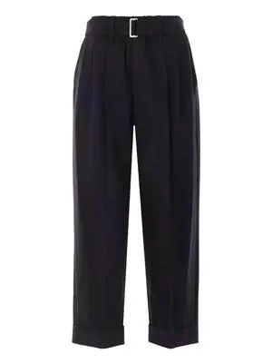 Brunello Cucinelli Pleated Belted Trousers - Black