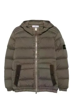 Stone Island Hooded Padded Jacket - Green