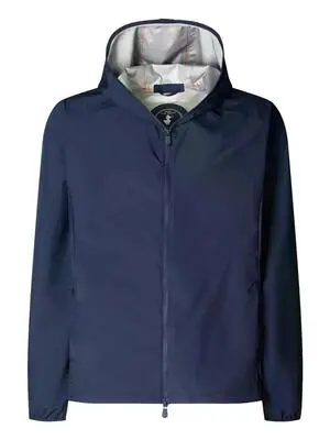 SAVE THE DUCK Zayn Hooded Zip-front Jacket - Blue