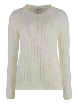 THE (ALPHABET) Cable-knit Pullover Sweater - White