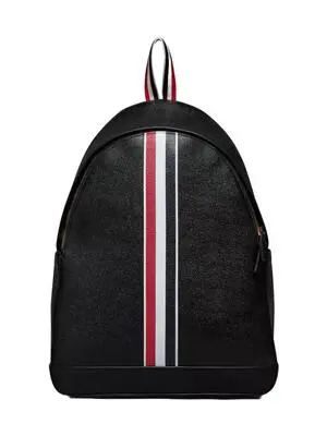 Thom Browne Rwb Stripe-detail Backpack - Black
