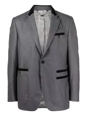 BILLIONAIRE Tailored-fit Virgin Wool Blazer - Grey
