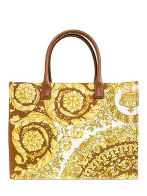 Versace Logo-appliqué Tote Bag - Yellow