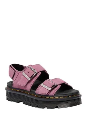 Dr. Martens Zebzag Suede Platform Sandals - Purple