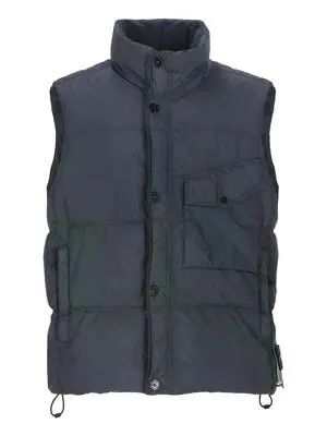 Stone Island Logo-patch Padded Vest - Blue