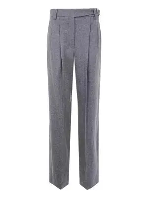 Brunello Cucinelli Pleated Belted Trousers - Grey