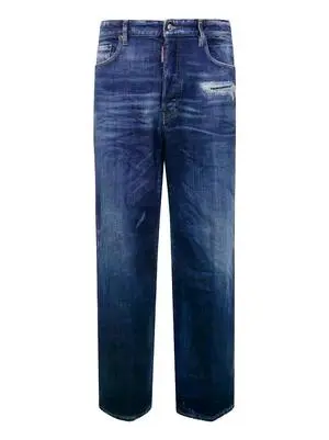 Dsquared2 Distressed Cotton Jeans - Blue