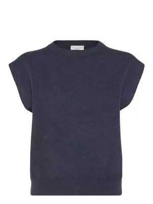 Brunello Cucinelli Crew-neck Cashmere Sweater - Blue